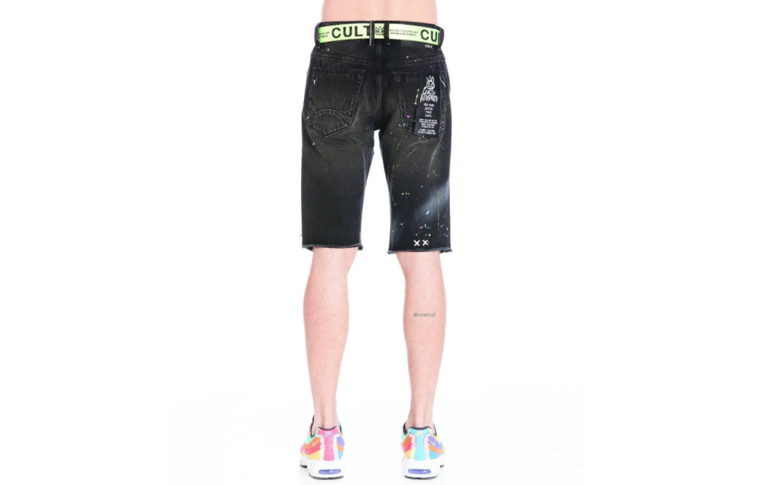 Cult of Individuality BELTED ROCKER SHORT Men’s -BLACK SKITTLE – Moesports